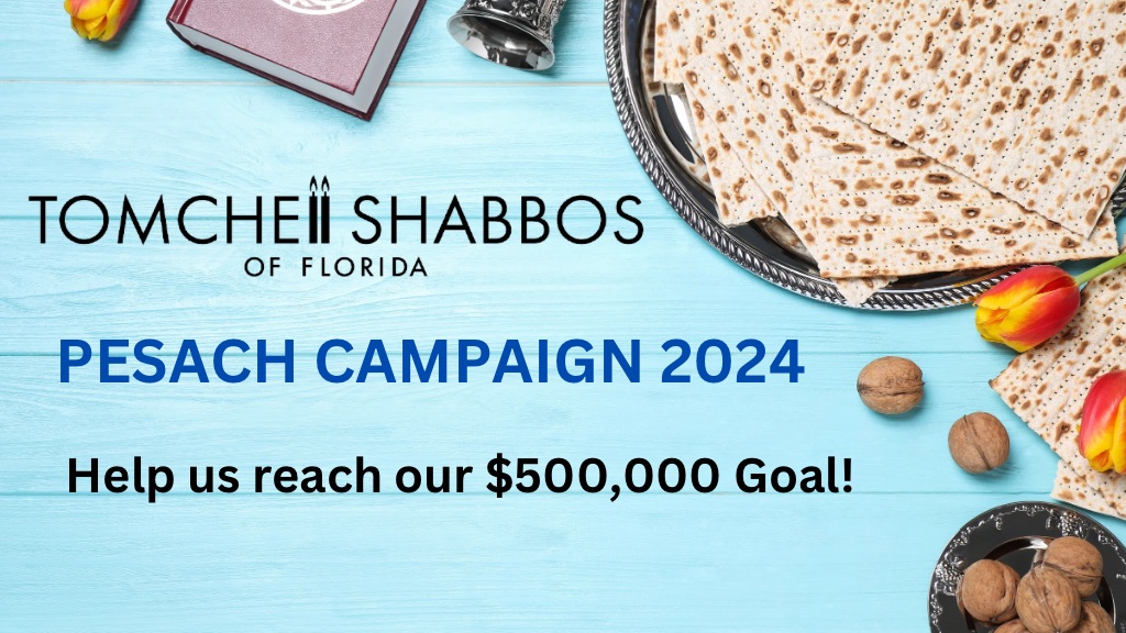 Tomchei Shabbos Pre-Pesach Campaign 2024